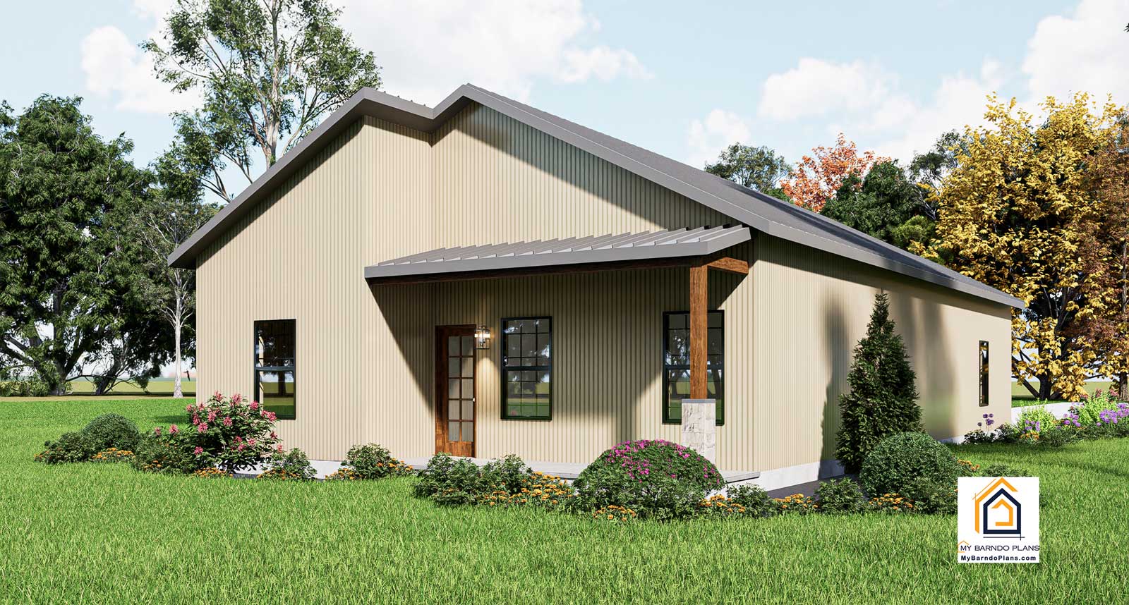 The Shotgun Home Barndominium - 3BR - My Barndo Plans